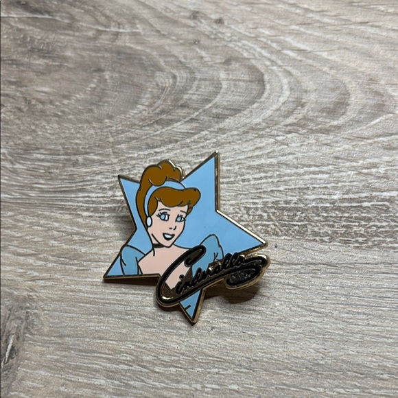 Disney | Jewelry | Disney Cinderella Blue And Gold Trading Pin | Poshmark